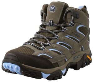 merrell women's moab 2 mid gore-tex hiking boot, brindle, 5