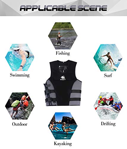 Zeraty Life Jacket Adult Impact Vest for Outdoor Floating Swimming Ski|CE Proof 50N