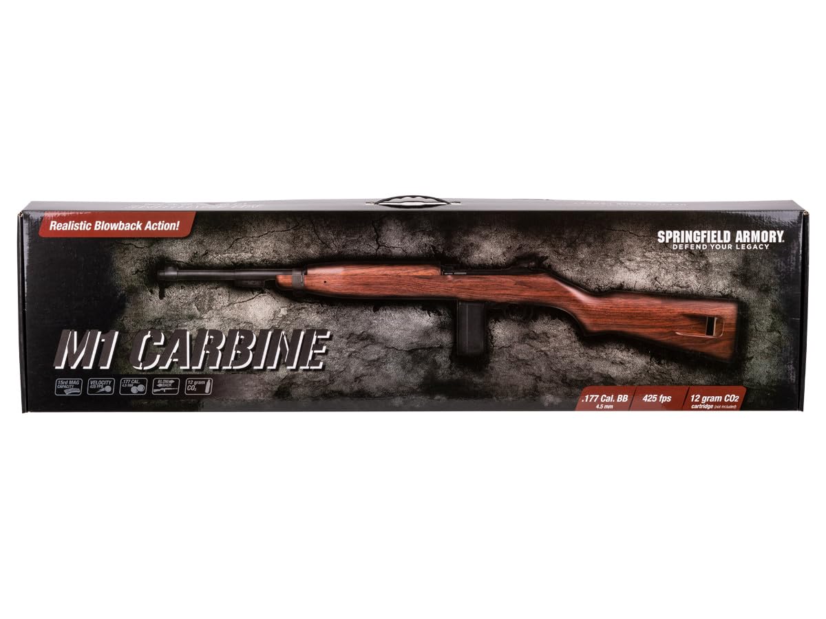 Springfield Armory M1 Carbine Blowback BB Rifle, CO2 Air Rifle, 177 Caliber