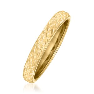 Ross-Simons 18kt Yellow Gold Quilted Ring. Size 9