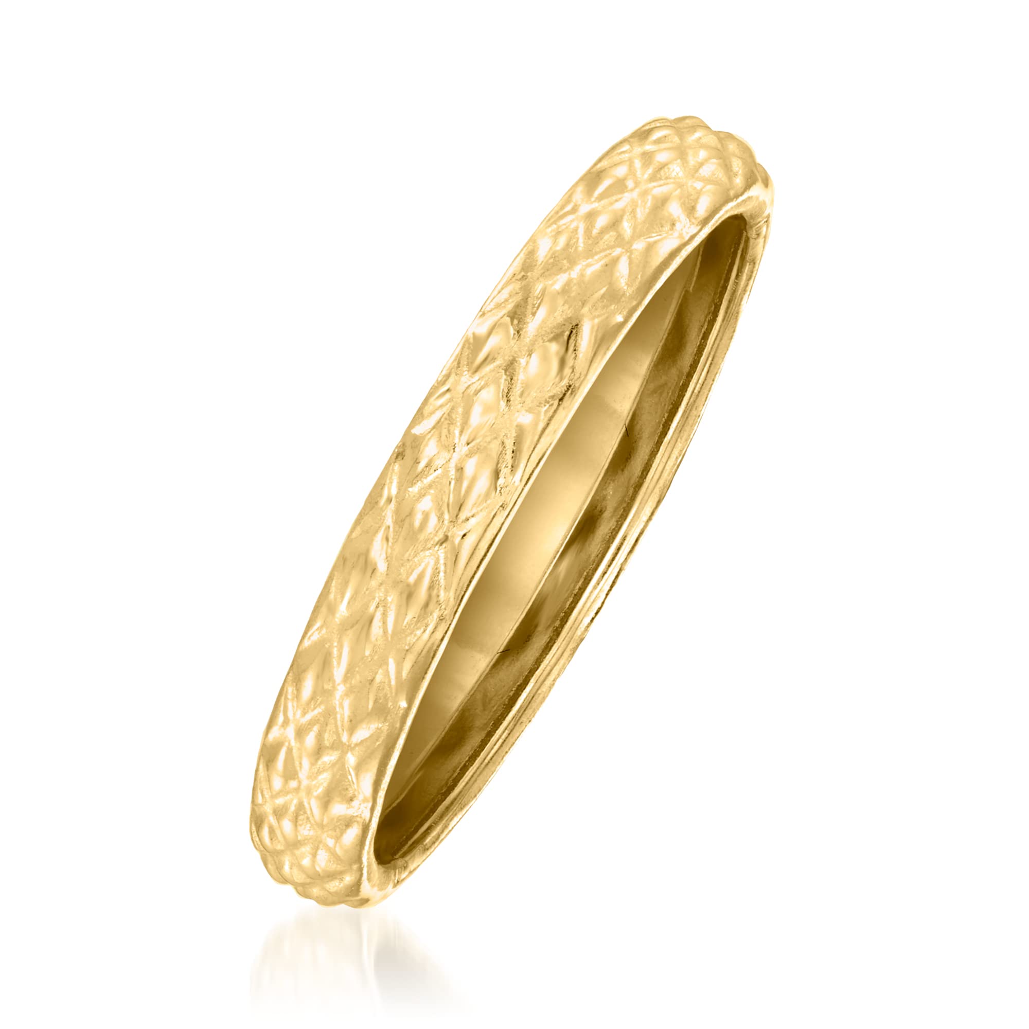 Ross-Simons 18kt Yellow Gold Quilted Ring. Size 9