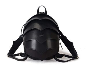 aumi 4 small crossbody beetle bag| black leather backpack| crossbody bags for women| 11" w x 12.5" h | best unisex gift item| gym cross body bag| backpack for men | back packs for women