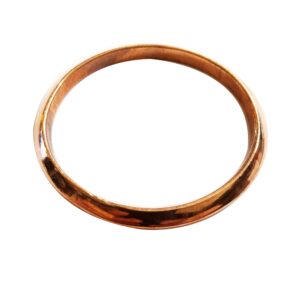 american ayurveda 100% pure copper jointless bangle bracelet 2.25 inch inner diameter for men/womensikh sardar punjabi kada