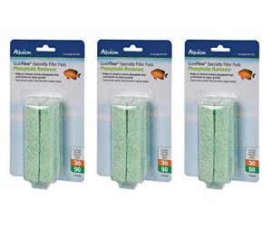 aqueon 3 pack of quietflow specialty filter pads, 30/50, phosphate remover