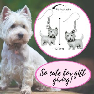 PammyJ Westie Terrier Dog Drop Earrings