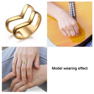 OIDEA Stainless Steel Chevron V rings Bands for Women Wedding Rings,Size 6