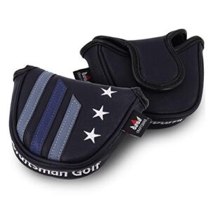 craftsman golf blue strips mallet putter cover magnetic closure (heel shaft)