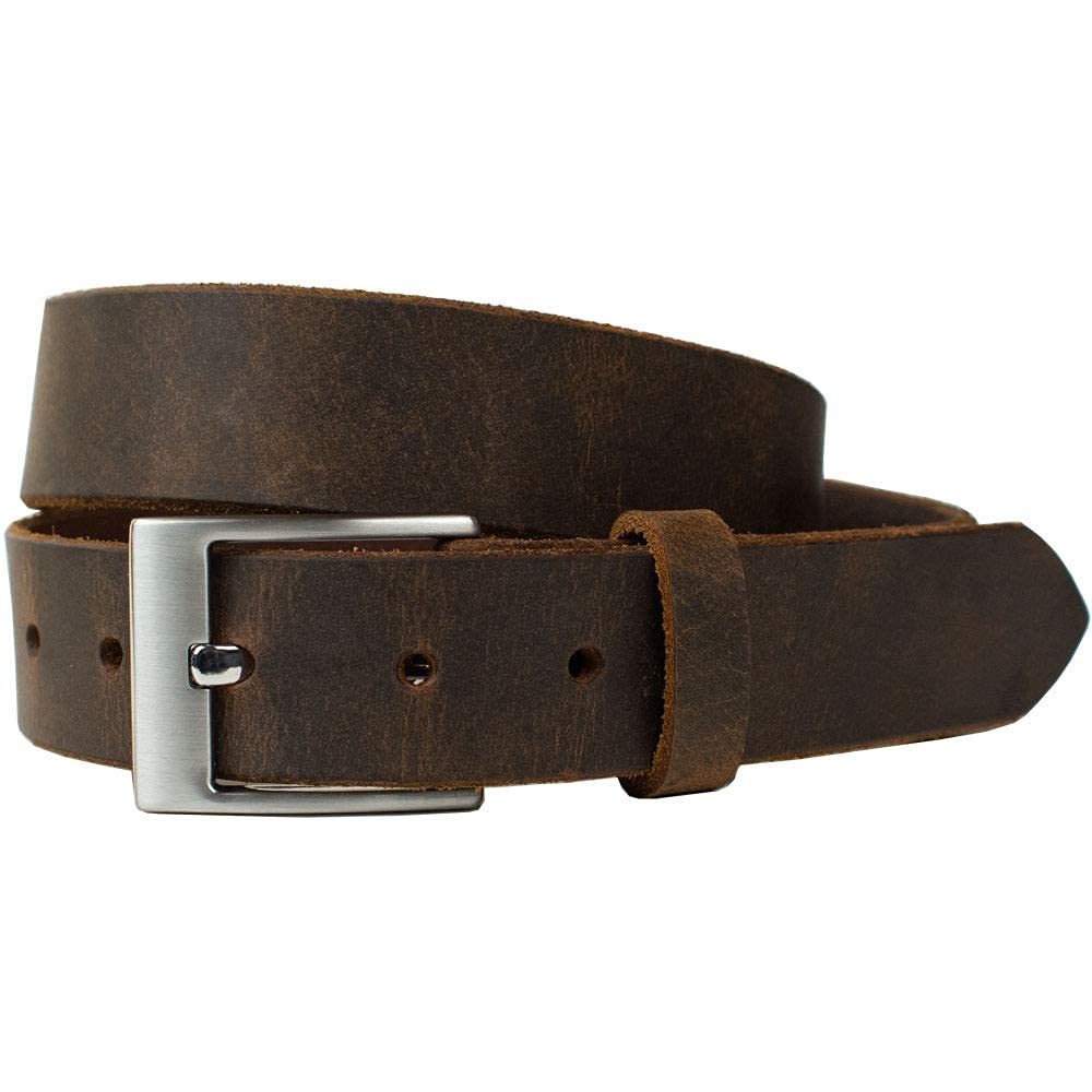 Nickel Smart Caraway Mountain Distressed Brown Belt - 38"