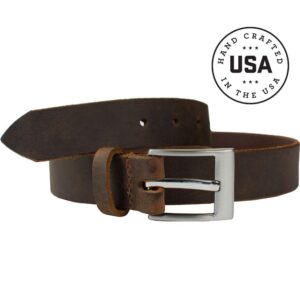 Nickel Smart Caraway Mountain Distressed Brown Belt - 38"