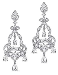 cubic zirconia wedding earrings for women crystal drop earrings wedding bridal multiple teardrop chandelier long dangle earrings