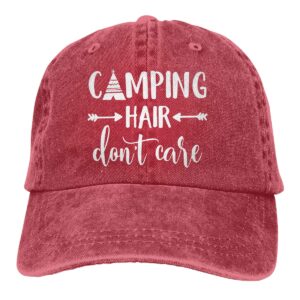 splash brothers customized unisex camping hair don't care vintage adjustable baseball cap denim dad hat