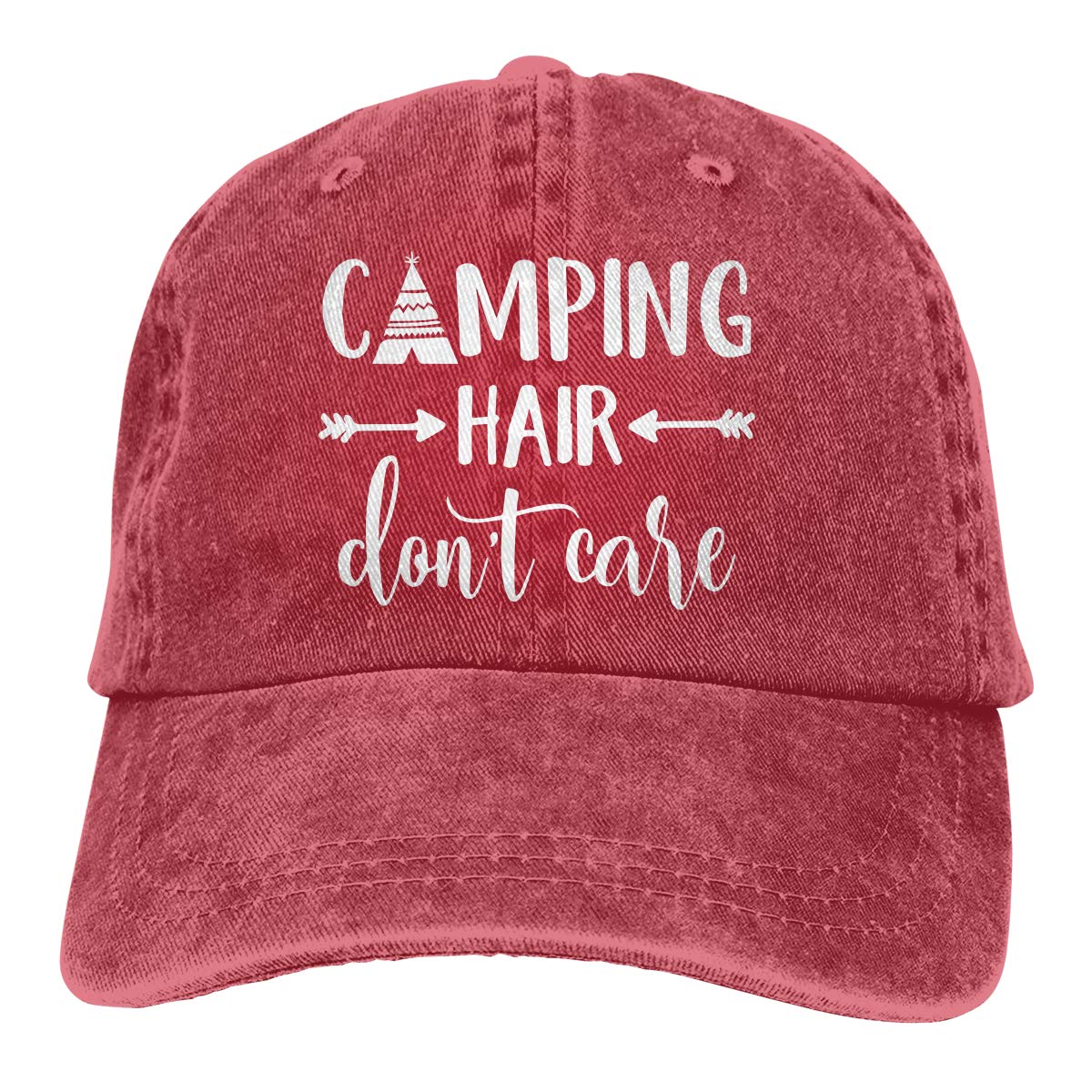 Splash Brothers Customized Unisex Camping Hair Don't Care Vintage Adjustable Baseball Cap Denim Dad Hat