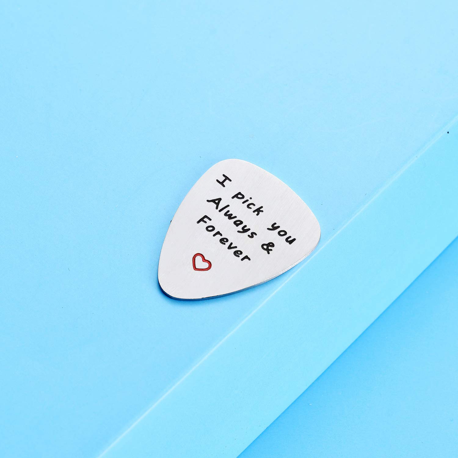 Husband Boyfriend Gifts - Guitar Picks Gifts for For Guitarist Musician, Valentine's Day Gift for Him, Wedding Gift for Men (Style - I Pick You Always And Forever)