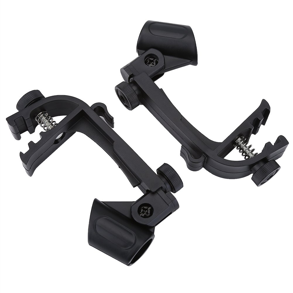 Drum Rim Clamp, 2 Pcs Adjustable Drum Mount Microphone Holder Mic Clip Instrument Accessory