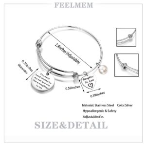 FEELMEM Daughter-in-Law Bracelet You Were Hand Chosen By My Son And Are Like A Daughter To Me Bangle Bracelet Gift for Daughter In Law (silver)