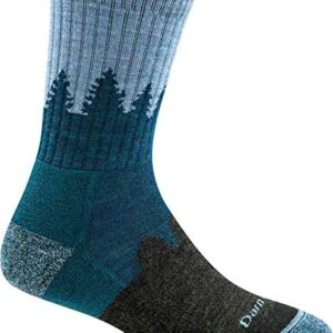 Darn Tough Women's Treeline Micro Crew Midweight with Cushion Hiking Sock (Style 1971) - Blue, Small