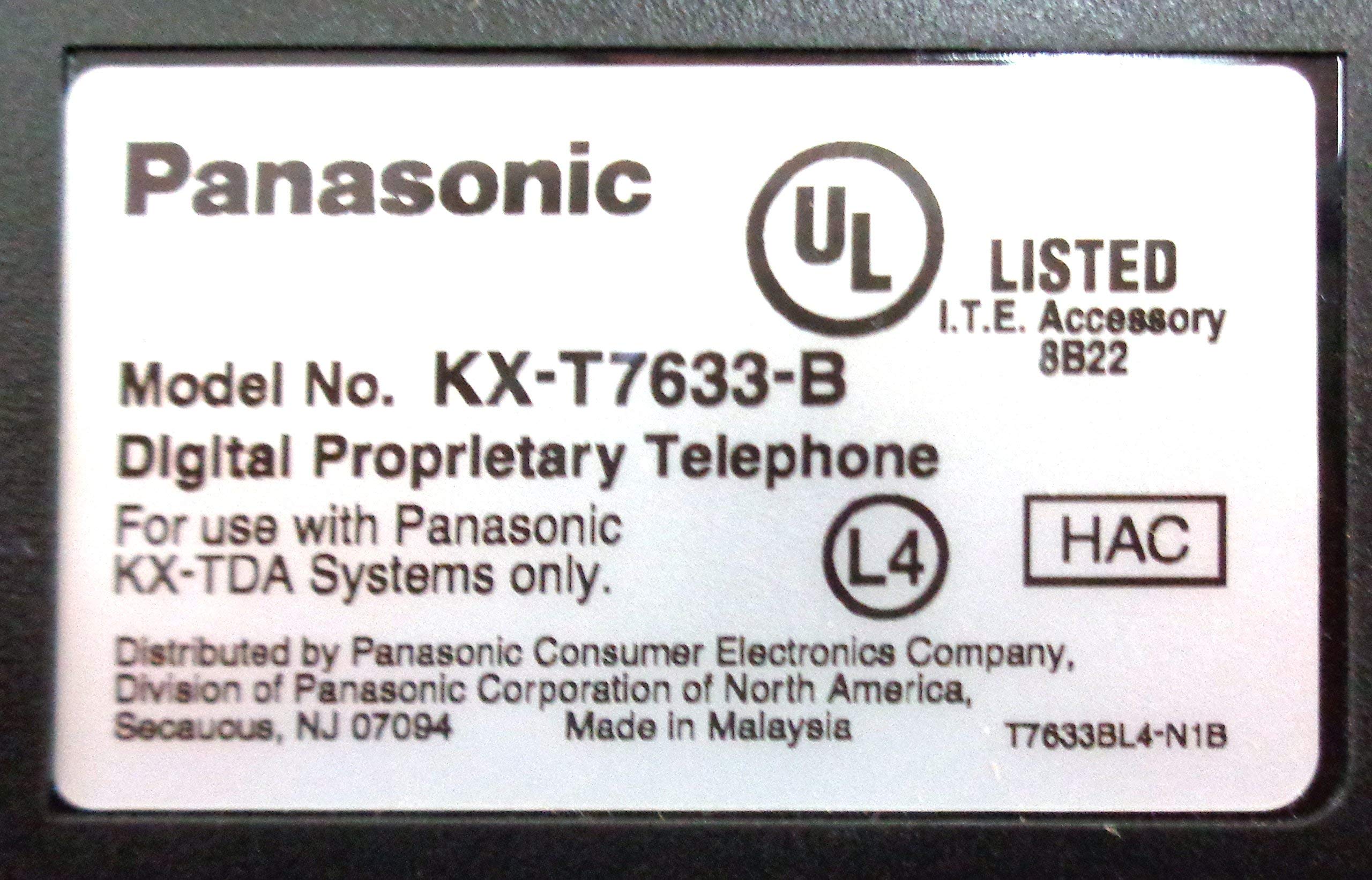 Panasonic KX-T7633 24 Button Backlit Display Speakerphone - Black (Renewed)