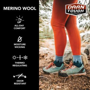 Darn Tough Women's Treeline Micro Crew Midweight with Cushion Hiking Sock (Style 1971) - Blue, Medium