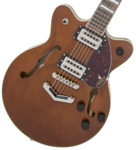 gretsch g2655 streamliner center block jr. single barrel stain w/v-stoptail & broad'tron pickups