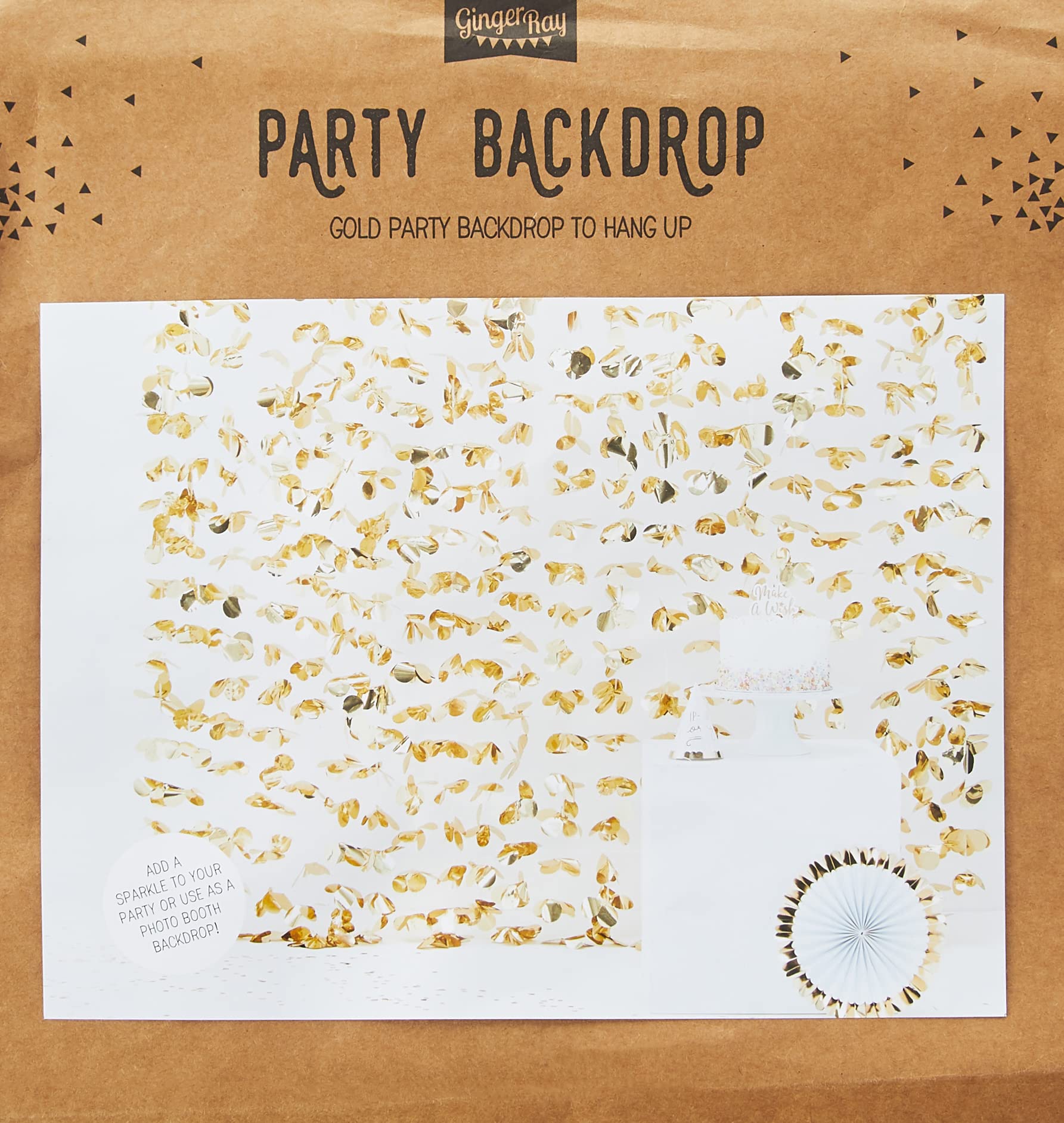 Ginger Ray Gold Foil Flower Party Hanging Backdrop Photobooth Wall Pick & Mix