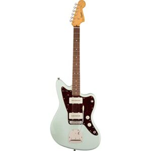 squier classic vibe 60s jazzmaster electric guitar, with 2-year warranty, sonic blue, laurel fingerboard