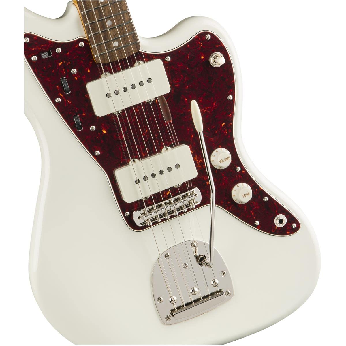 Squier Classic Vibe 60s Jazzmaster Electric Guitar, with 2-Year Warranty, Olympic White, Laurel Fingerboard