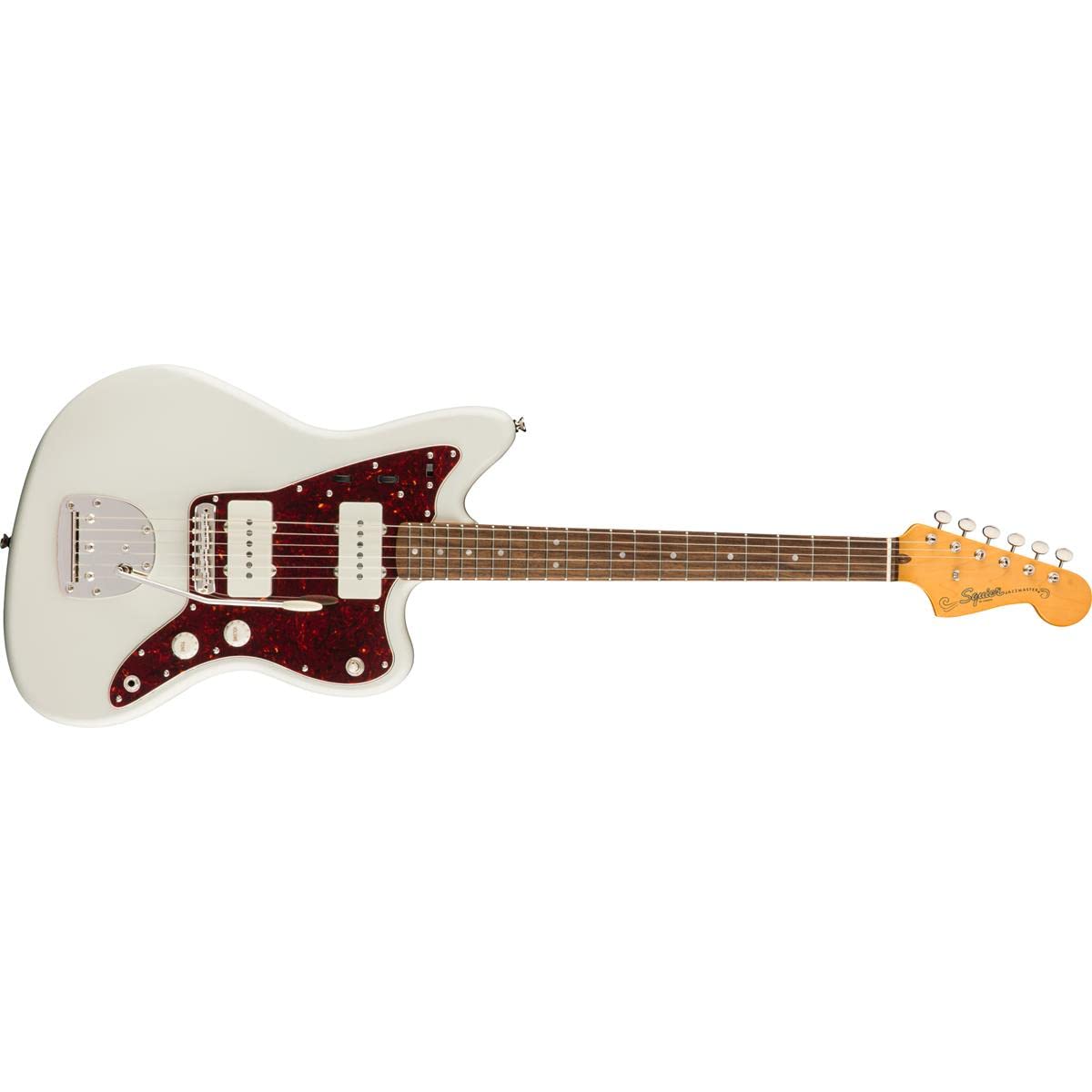 Squier Classic Vibe 60s Jazzmaster Electric Guitar, with 2-Year Warranty, Olympic White, Laurel Fingerboard