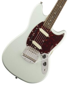 squier classic vibe 60s mustang electric guitar, with 2-year warranty, sonic blue, laurel fingerboard