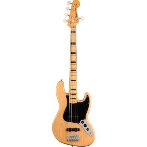 squier classic vibe 70s 5-string jazz bass, natural, maple fingerboard