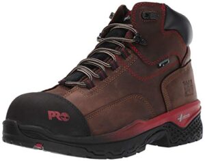 timberland pro men's bosshog 6 inch composite safety toe puncture resistant waterproof industrial work boot, brown/red, 15 wide