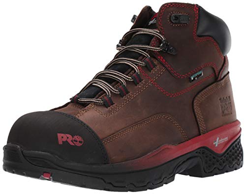 Timberland PRO Men's Bosshog 6 Inch Composite Safety Toe Puncture Resistant Waterproof Industrial Work Boot, Brown/Red, 15 Wide