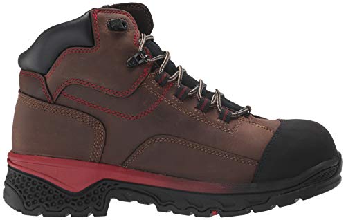 Timberland PRO Men's Bosshog 6 Inch Composite Safety Toe Puncture Resistant Waterproof Industrial Work Boot, Brown/Red, 15 Wide