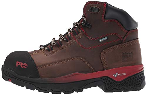 Timberland PRO Men's Bosshog 6 Inch Composite Safety Toe Puncture Resistant Waterproof Industrial Work Boot, Brown/Red, 15 Wide