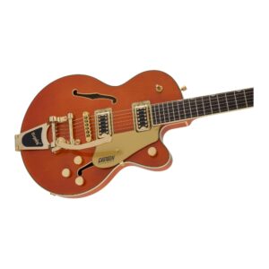 Gretsch G5655TG Electromatic Center Block Jr. Single-Cut Electric Guitar with Laurel Fingerboard, 22 Medium Jumbo Frets, Bigsby and Gold Hardware (Orange)