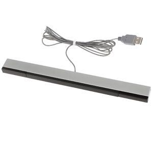 USB Wired Wii Sensor Bar, Replacement Infrared Ray Motion Sensor Bar for Nintendo Wii/ Wii U/ PC -Black & Silver