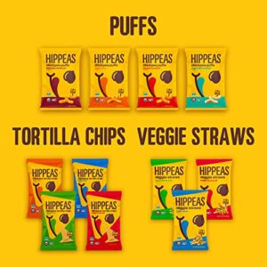 Hippeas Organic Chickpea Puffs, Vegan Nacho Vibes, 4 Ounce (Pack of 1), 4g Protein, 3g Fiber, Vegan, Gluten-Free, Crunchy, Plant Protein Snacks