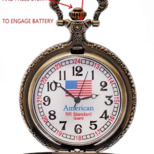 Pinnacle Awards Railroad Approved Railway Regulation Standard Train Pocket Watch 150th Spike Anniversary 4 Passenger Unit F40PH