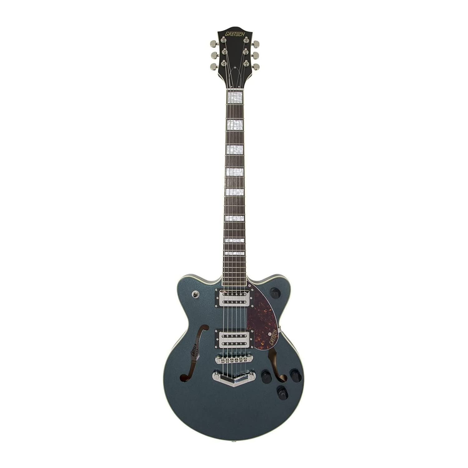 Gretsch G2655 Streamliner Center Block Jr. Double-Cut 6-String Electric Guitar with V-Stoptail and Laurel Fingerboard (Right-Handed, Gunmetal)