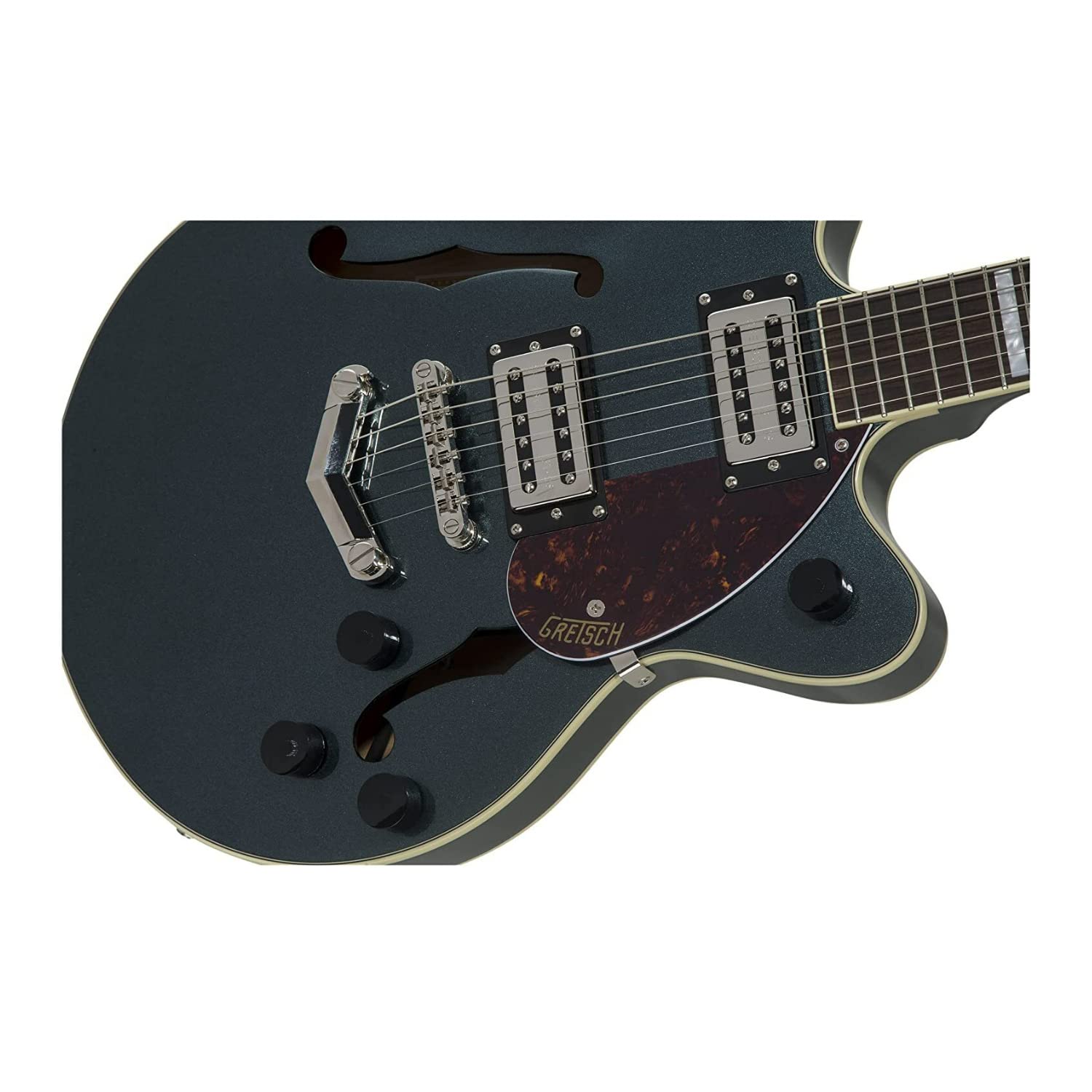 Gretsch G2655 Streamliner Center Block Jr. Double-Cut 6-String Electric Guitar with V-Stoptail and Laurel Fingerboard (Right-Handed, Gunmetal)