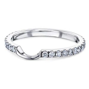 kobelli 1/3ct.tw diamond notched wedding band 14k white gold (62398 series), 6.5