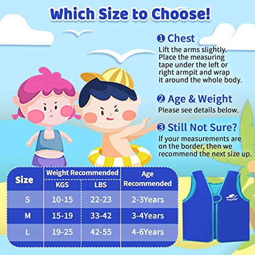 Vine Kids Swim Vest Toddler Learn to Swim Floatation Jackets Training Vest for Boys Girls (1-2 Years)