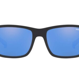 ARNETTE Unisex Sunglasses Matte Black Frame, Blue Lenses, 62MM