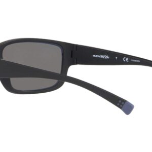 ARNETTE Unisex Sunglasses Matte Black Frame, Blue Lenses, 62MM