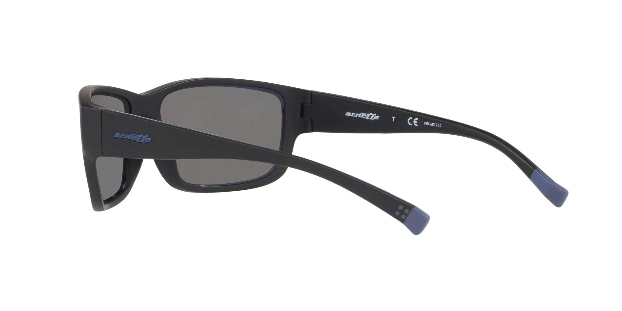 ARNETTE Unisex Sunglasses Matte Black Frame, Blue Lenses, 62MM