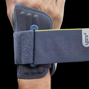 Push Sports Wrist Brace for Athletic Wrist Support. Comfortable, Easy-to-Wear Brace for Tendonitis, Fractures, Injuries, and Arthritis. (Left Small)