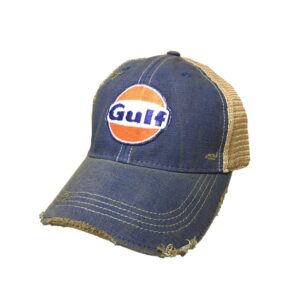 gulf distressed vintage adjustable snapback hat (vintage blue)