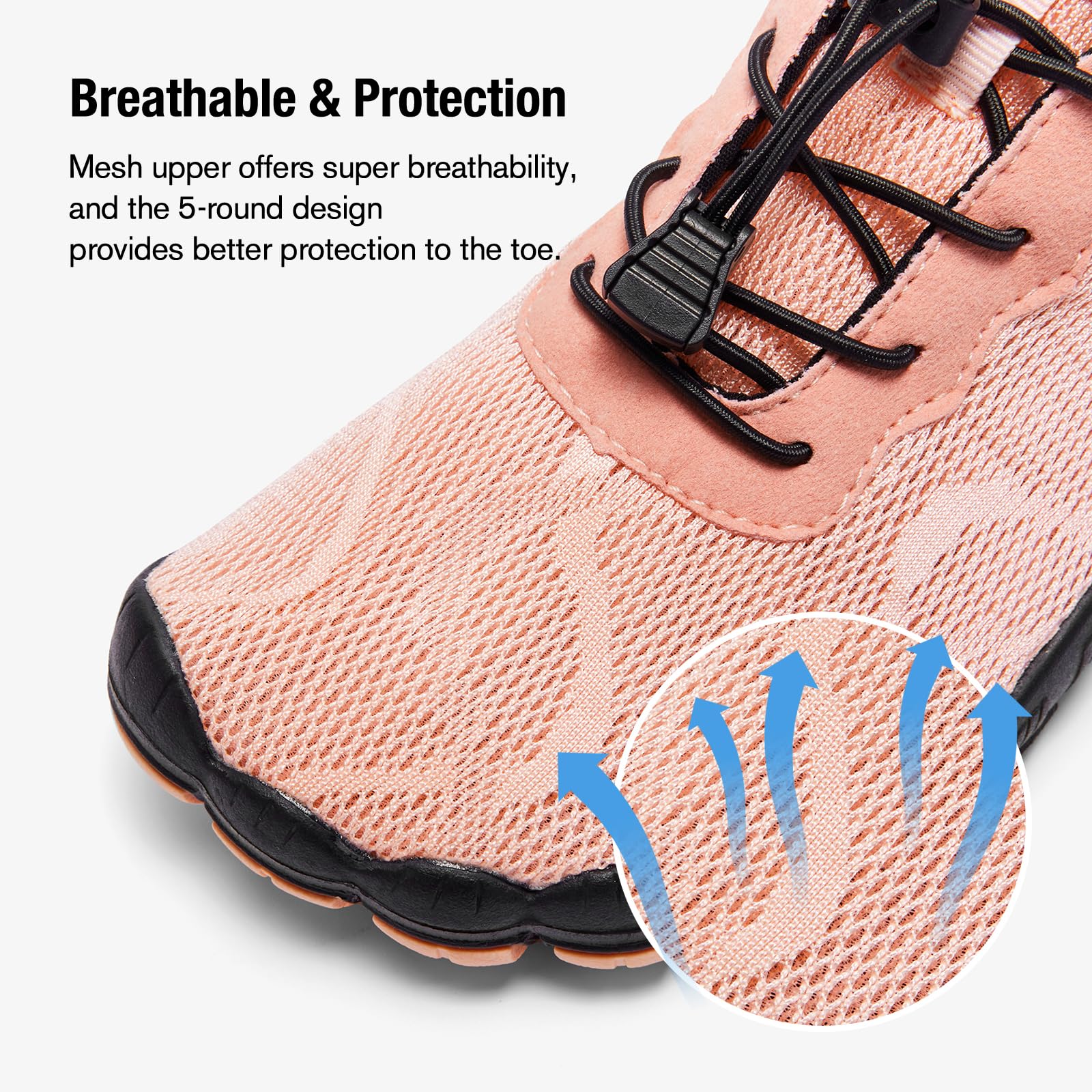 HIITAVE Water Shoes for Women Barefoot Quick Dry for Beach River Swim Pool Yoga Walking Surfing Kayaking Light Pink 10 M US Women