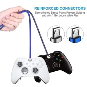 Charger Cable for Xbox One Controller - 2 Pack 10FT Nylon Braided Micro USB 2.0 Charge and Play Data Sync Cord for Xbox One S/X, Playstation 4, dualshock 4 Controller, Samsung, Android Phone