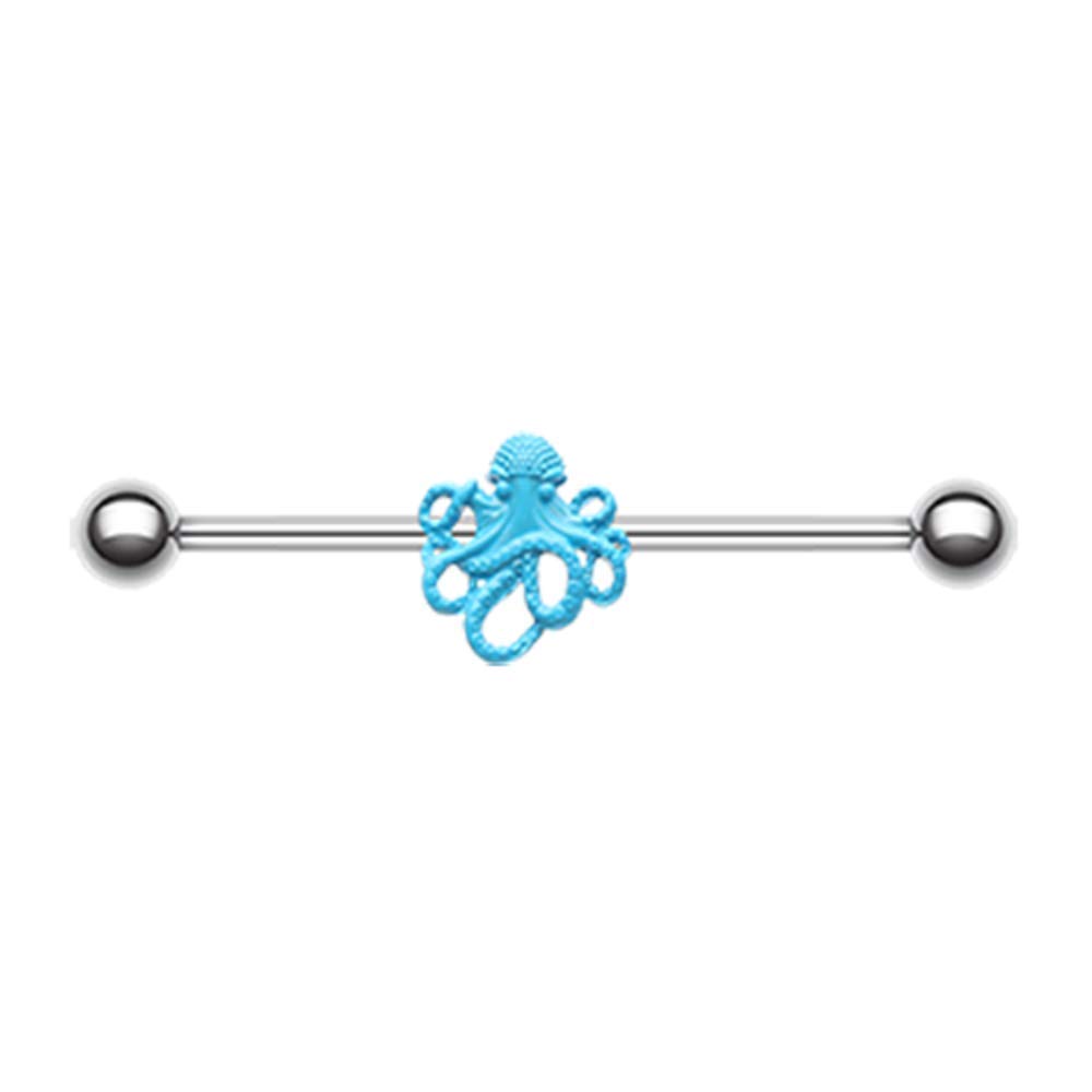 Covet Jewelry Evil Octopus Industrial Barbell