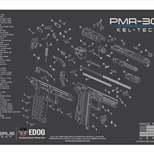 EDOG PMR-30 Gun Cleaning Mat - Schematic (Exploded View) Diagram Compatible with Kel-Tec PMR-30 Series Pistol 3 mm Padded Pad Protect Your Firearm Magazines Bench Surfaces Gun Oil Solvent Resistant